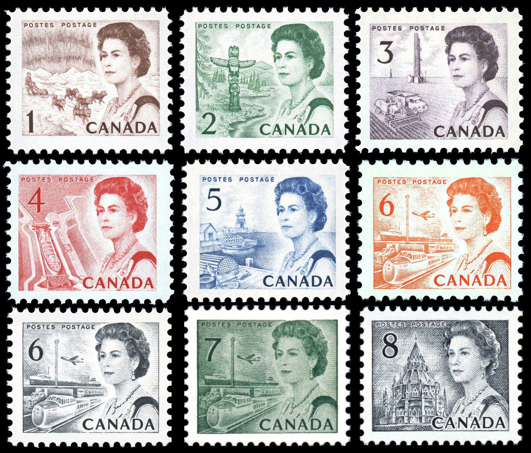 #454-60+543-4 (9) Low Value Definitives, NH | Dennis R. Abel - Stamps ...