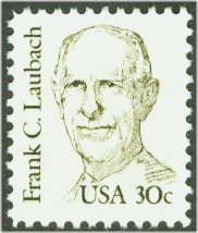 #1864 Frank Laubach, Missionary, Perforated 10.9 Small Block Tagging ...