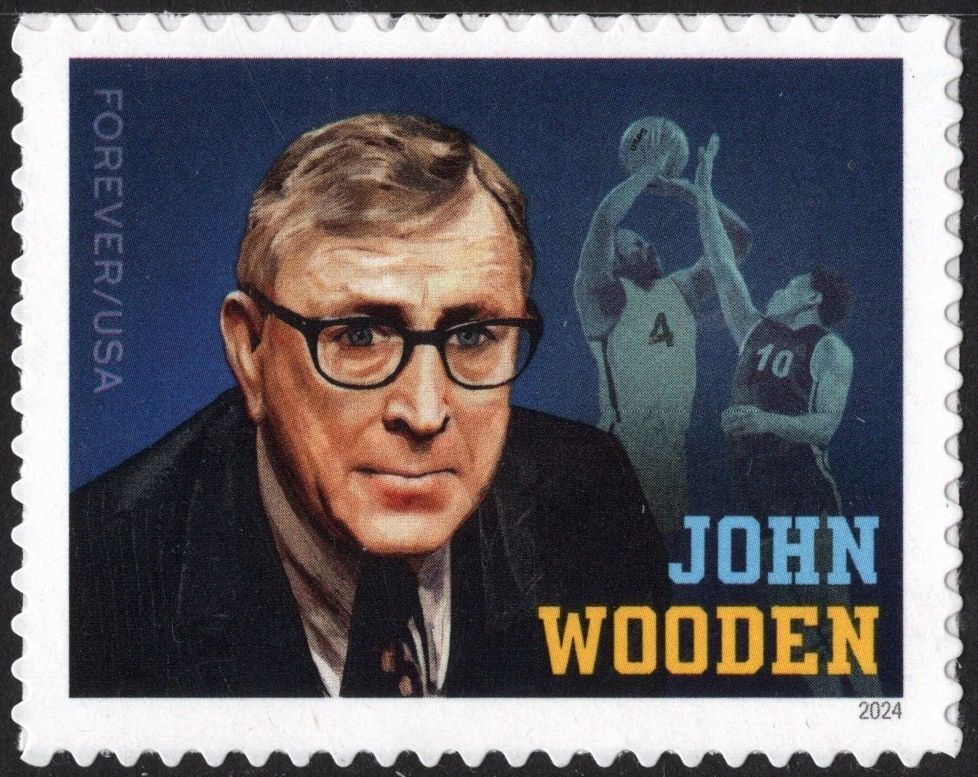 #5833 John Wooden, Basketball Coach | Dennis R. Abel - Stamps for ...