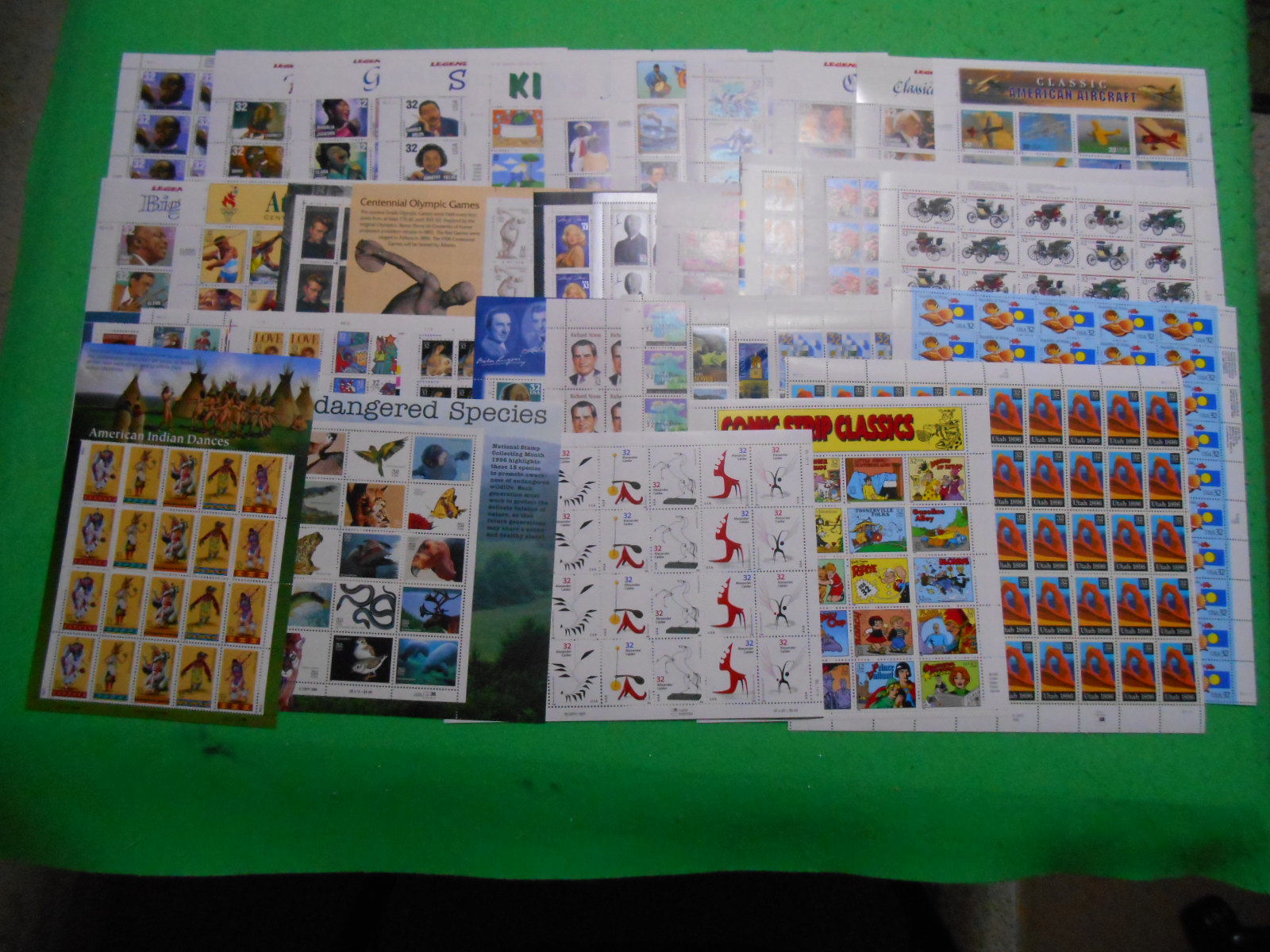 38 Mint Commemorative 32¢ Sheets, Face Value: $358.72 | Dennis R. Abel ...