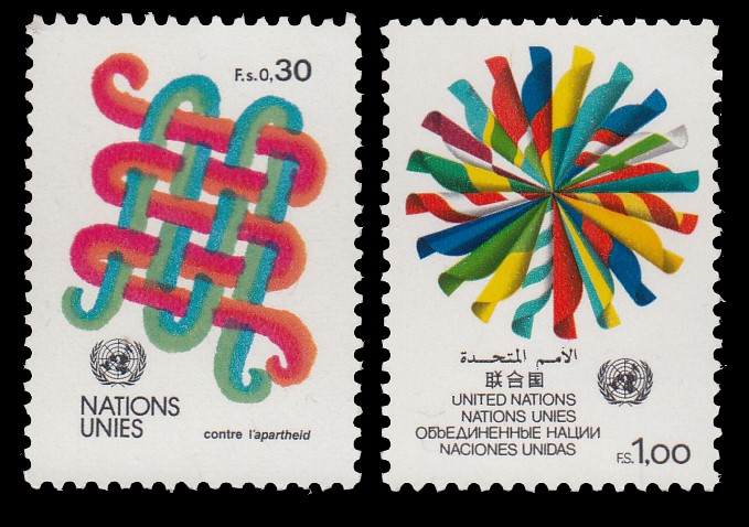 #105-106 Fight Against Apartheid (Geneva) | Dennis R. Abel - Stamps for ...